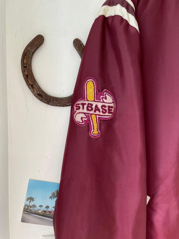 1968 Baseball Nylon Letterman Jacket - Gem