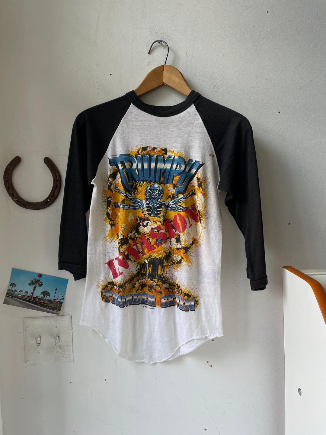 1985 Triumph Invasion Thunder Seven Tour Tee - Etsy