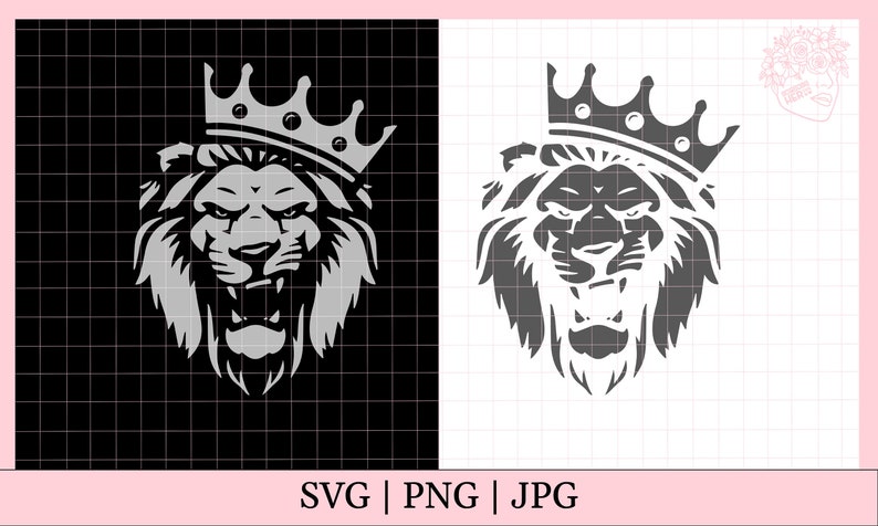 Rey León SVG, PNG, León Real en Corona Svg, Cabeza de León Svg, Camisa ...