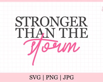 Stronger Than the Storm Svg, Inspirational Svg, Motivational Svg ...