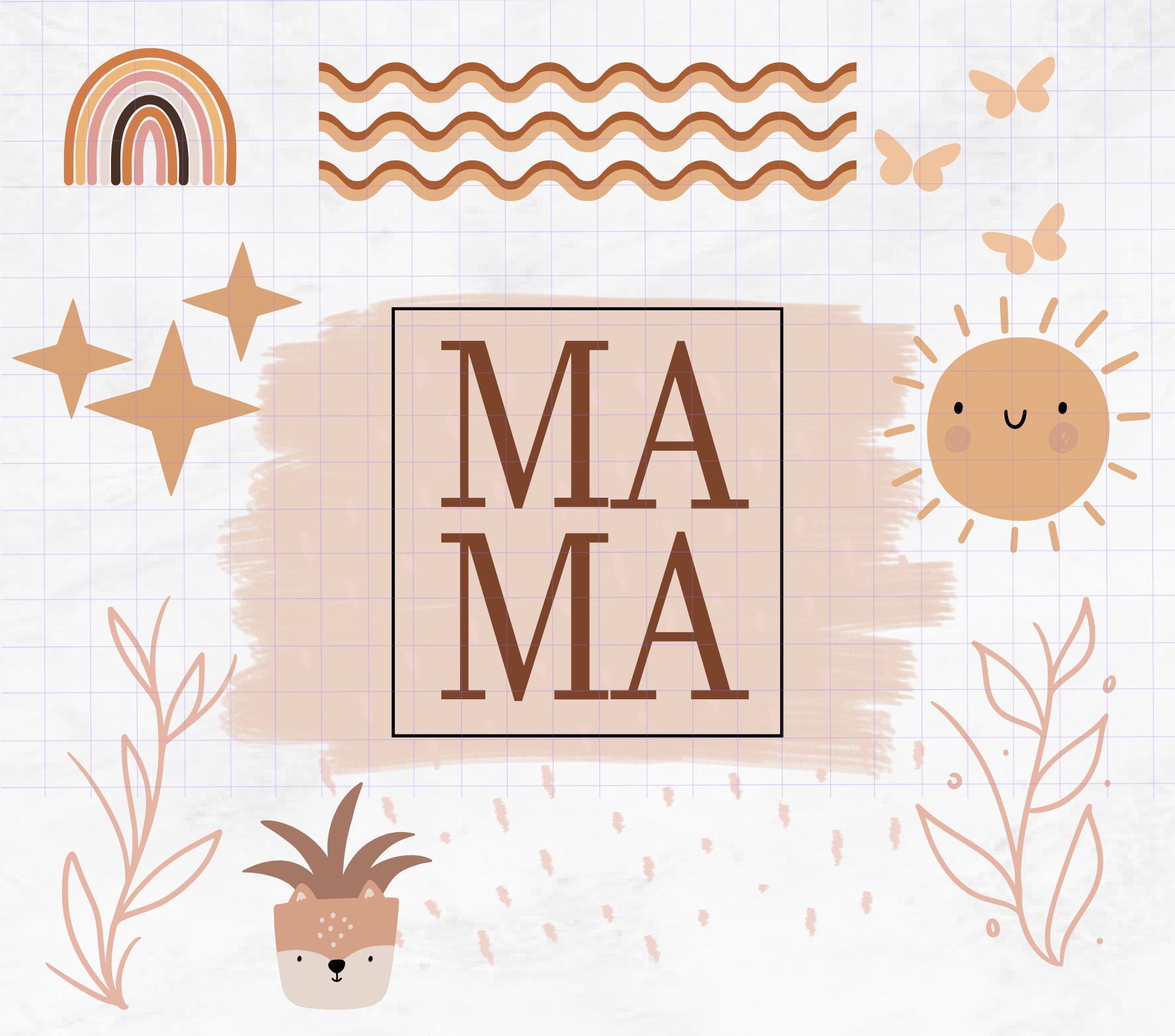 Mama Tumbler Png Mom Tumbler Wrap Boho Mama 20oz Sublimation - Etsy