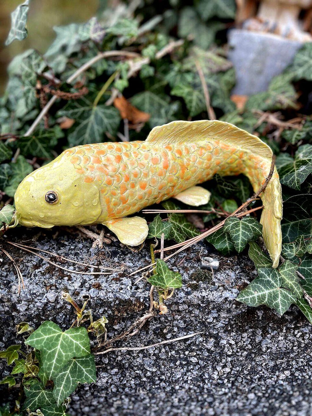 Pale Yellow Clay Koi - Etsy