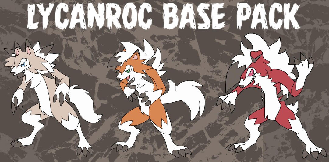 Lycanroc Base Pack - Etsy