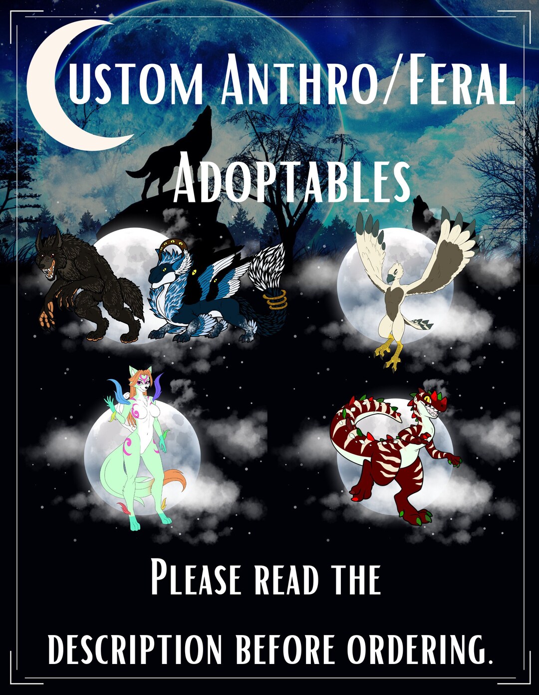 Custom Anthro/feral Adoptables/designs - Etsy