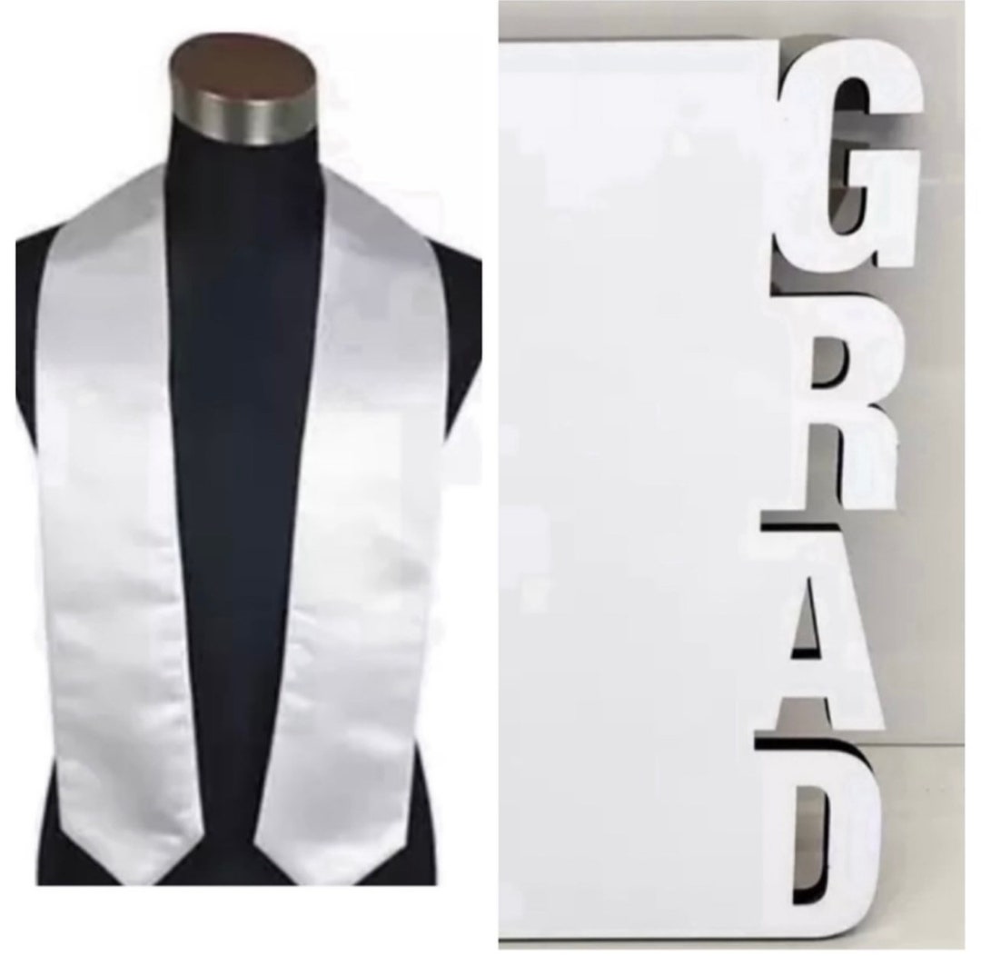 Graduation Stoles 72 Inches Sold Blank White for Sublimation. - Etsy