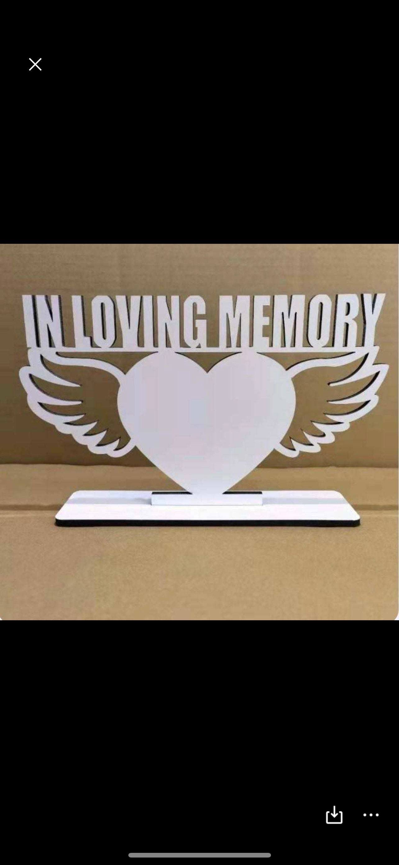 In Loving Memory Sublimation Frames Sold Blank White to Be Used for ...