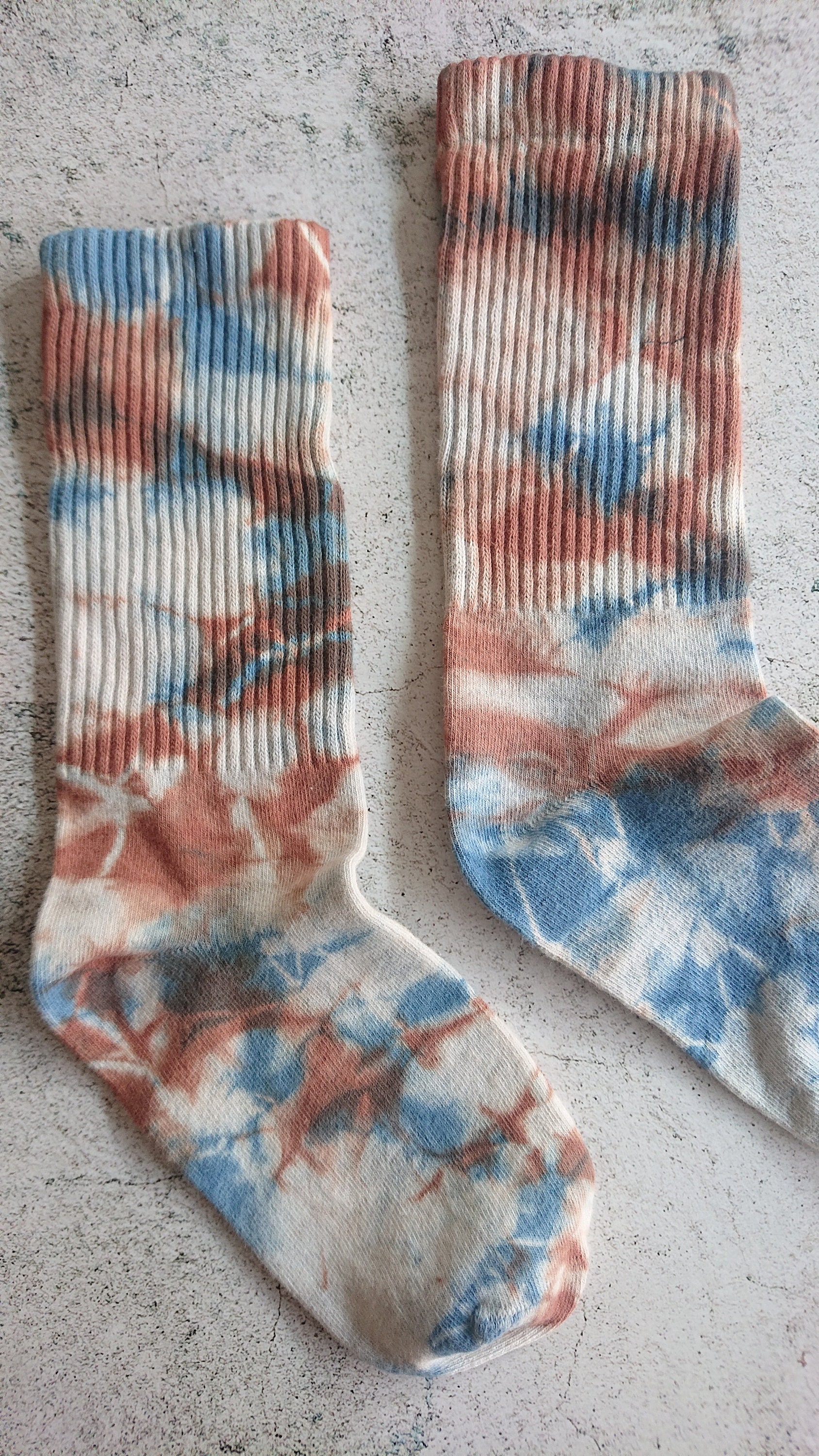 Naturally Dyed Ribbed Socks Tie-dye Botanical Dyes - Etsy