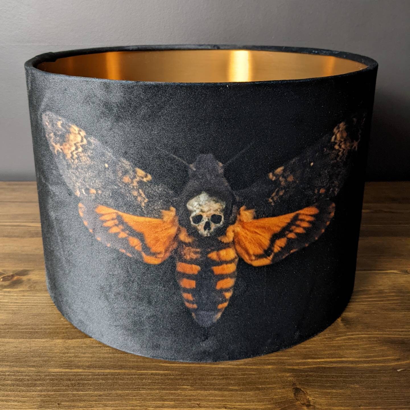 Deathshead Moth Lampshade Gothic Home Decor Handmade Velvet | Etsy