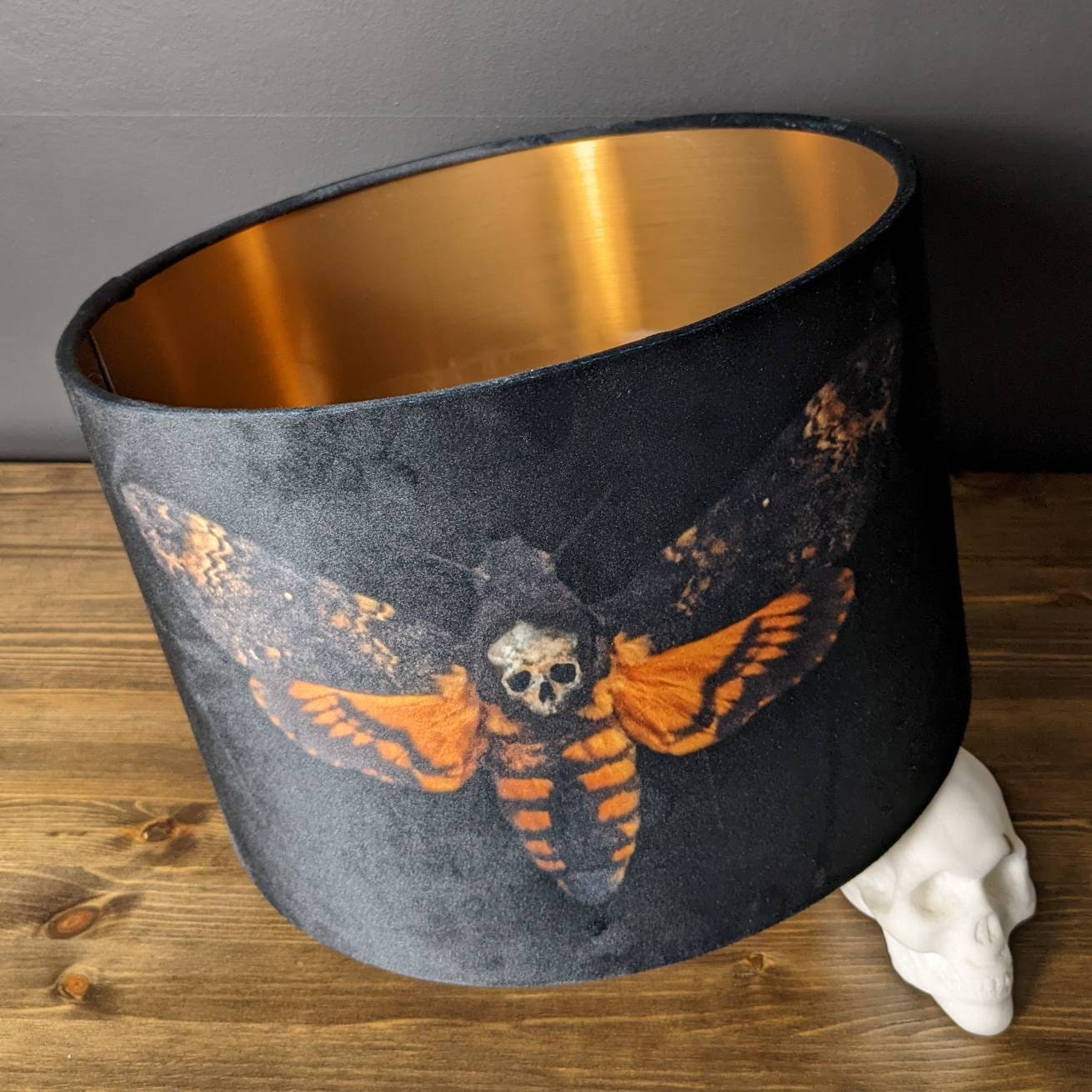 Deathshead Moth Lampshade Gothic Home Decor Handmade Velvet | Etsy