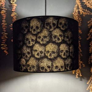 Gothic Lampshade - Handmade Skull Light Shade - Catacombs Old Bone ...