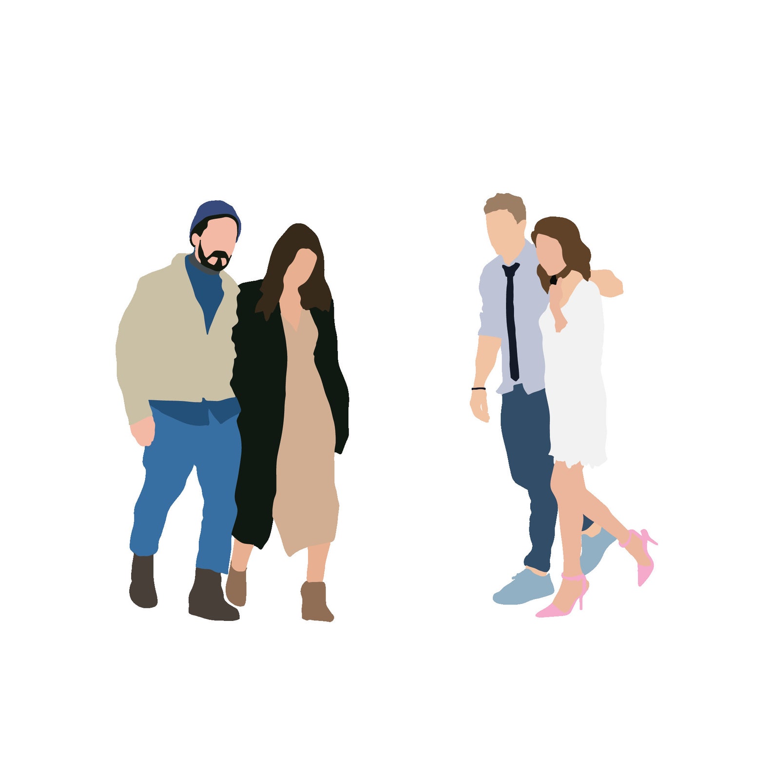Flat Vector Cutout People (81 Pieces), Transparent PNG, Digital ...