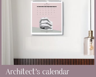 Architect's 2024 Calendar DIGITAL - Printable Wall Art for Architects ...