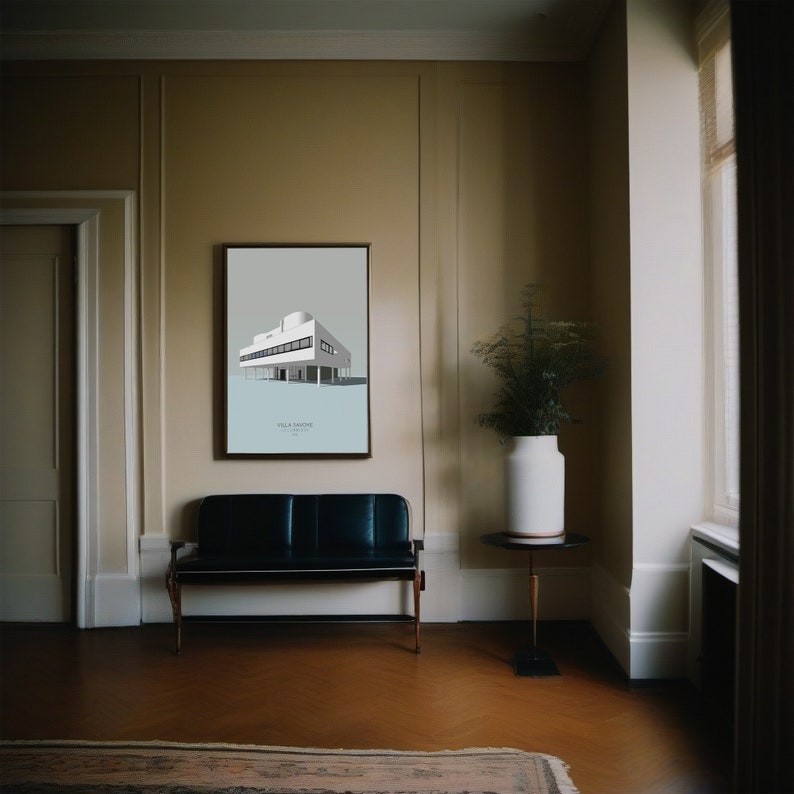 Villa Savoye - Le Corbusier - Architecture Gift - Midcentury Poster ...