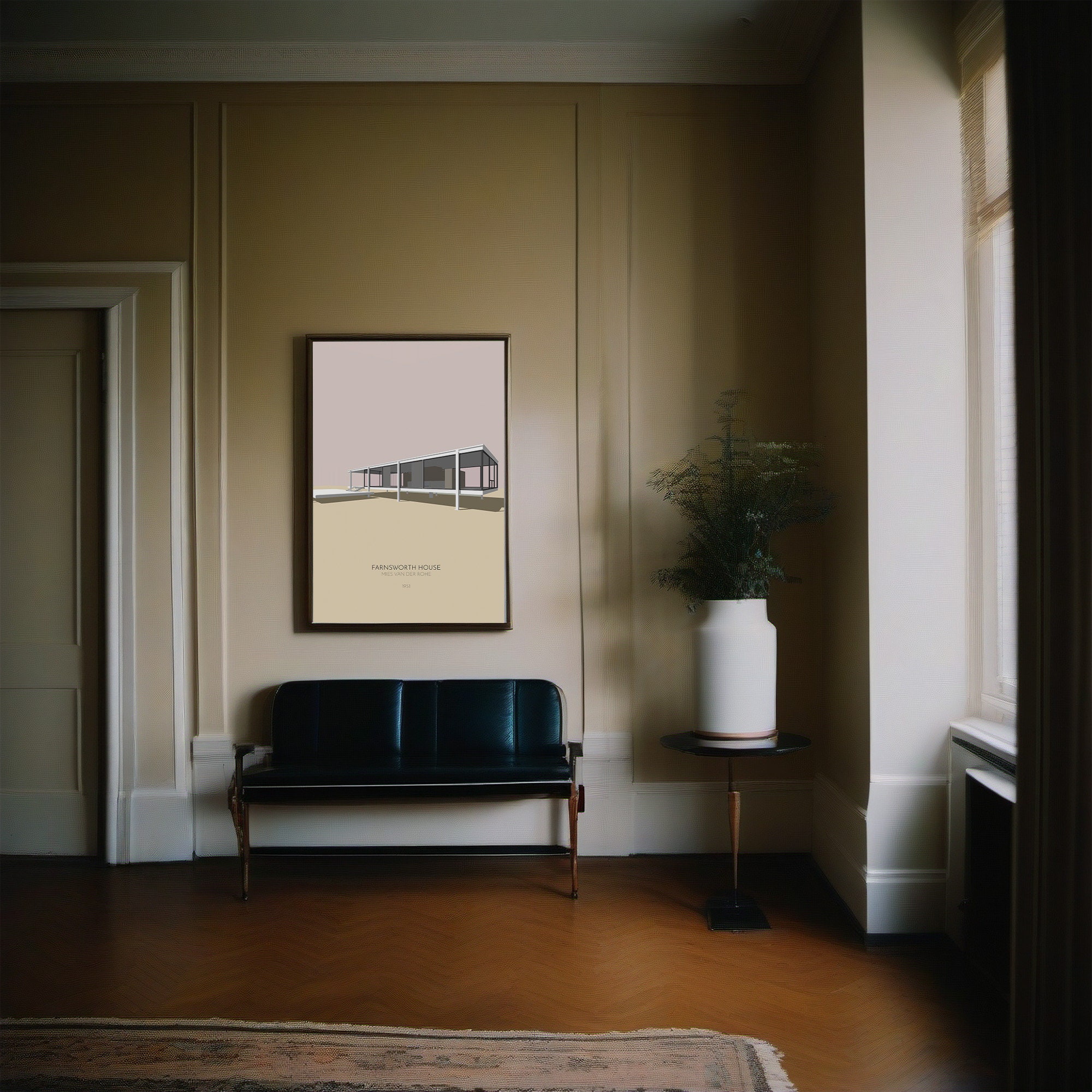 Farnsworth House Poster Artwork Ludwig Mies Van Der Rohe Architecture ...