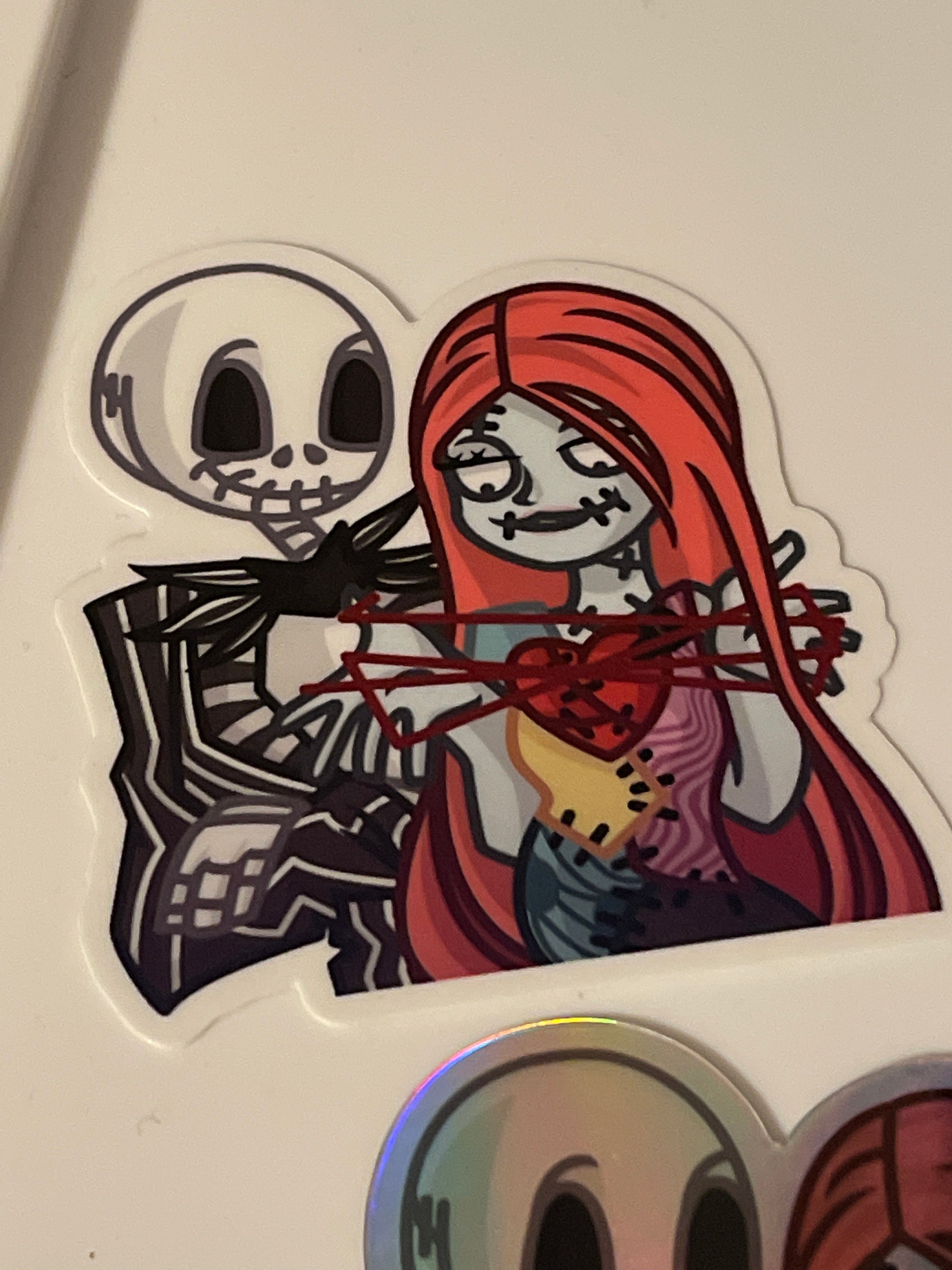 Handmade Jack and Sally Stickers and Keychains - Etsy