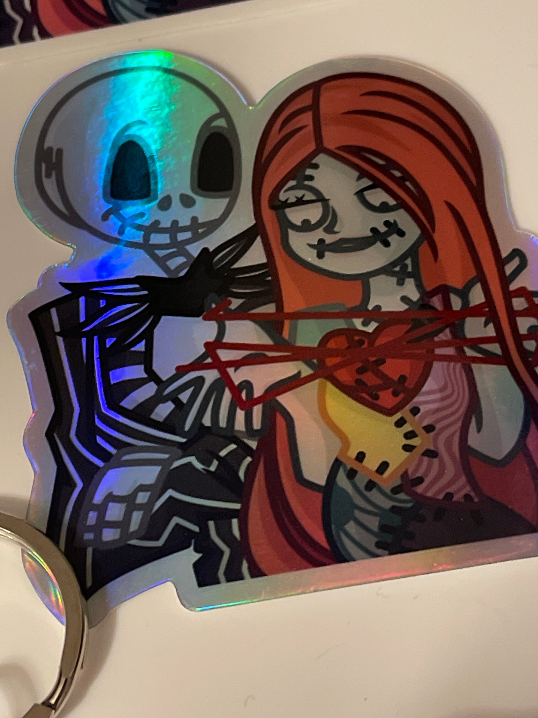 Handmade Jack and Sally Stickers and Keychains - Etsy