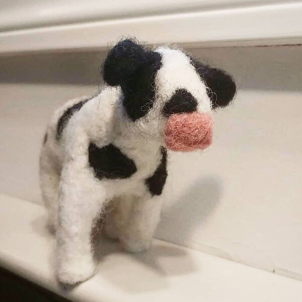 Felt Cow - Etsy