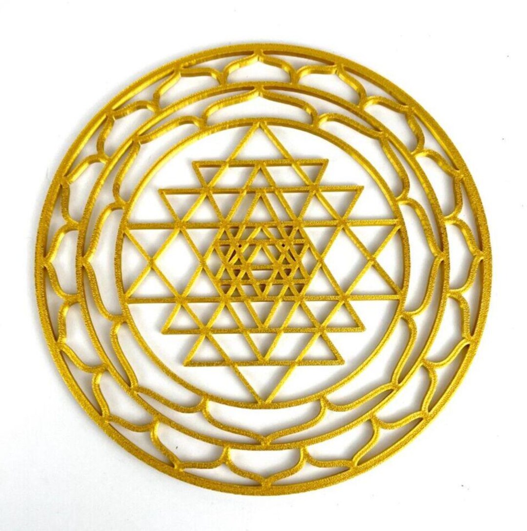 Sri Yantra Sacred Geometry Prosperity 3D Printed Wall Decor - Etsy