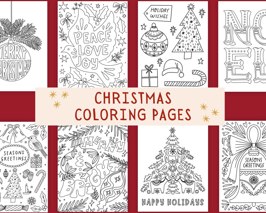 Printable Christmas Coloring Pages for All Ages - Etsy Canada