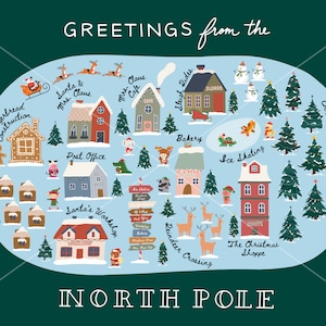 Greetings From the North Pole Digital Download | North Pole PNG ...