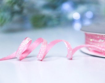 Pink Glitter Ribbon | Etsy