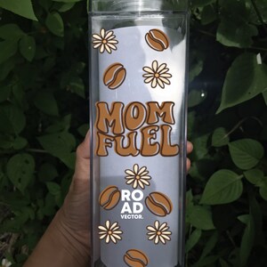 Mom Fuel Coffee 500 Milk Carton Bottle Wrap, Mama Coffee Lover Y ...
