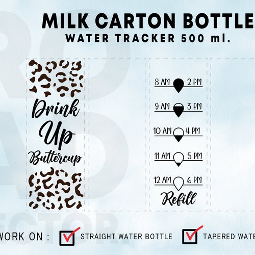 Drink Your Effing Water Svg Milk Carton Bottle Time Tracker - Etsy
