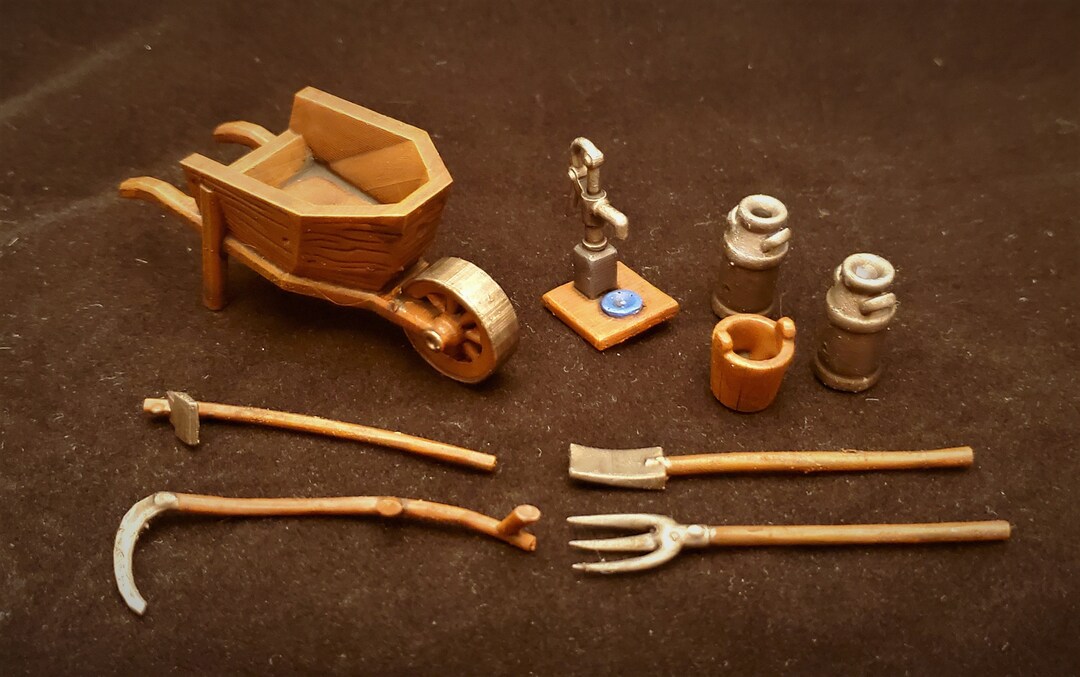10 Piece Garden / Farm Tools Set (G, F Scale) - Etsy