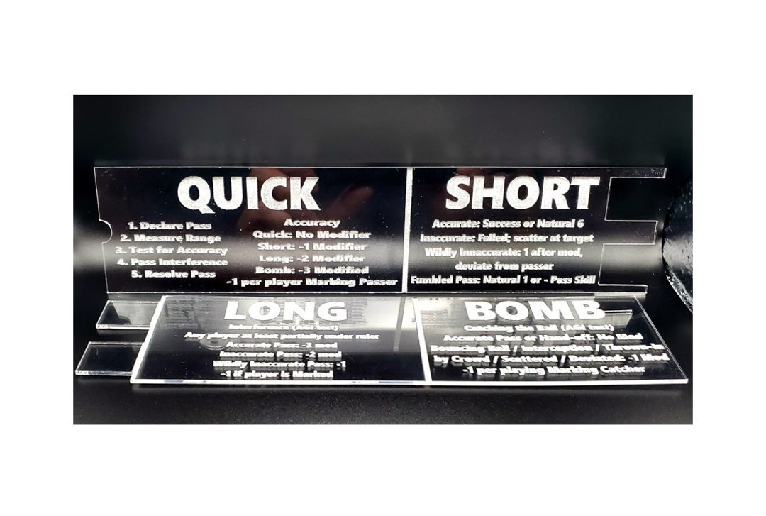 Clear Acrylic Passing Ruler With Engraved Passing Rules Fantasy ...