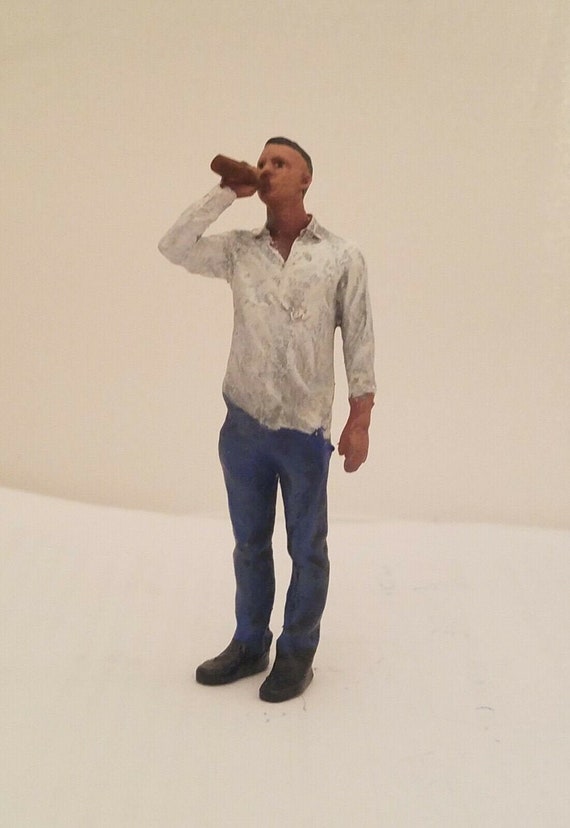 Miniatures 1:48 O On30 O3 On18 scale figure Old Man with Mustache ...