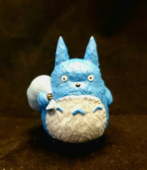 Blue Totoro Statuette Forest Spirit - Etsy
