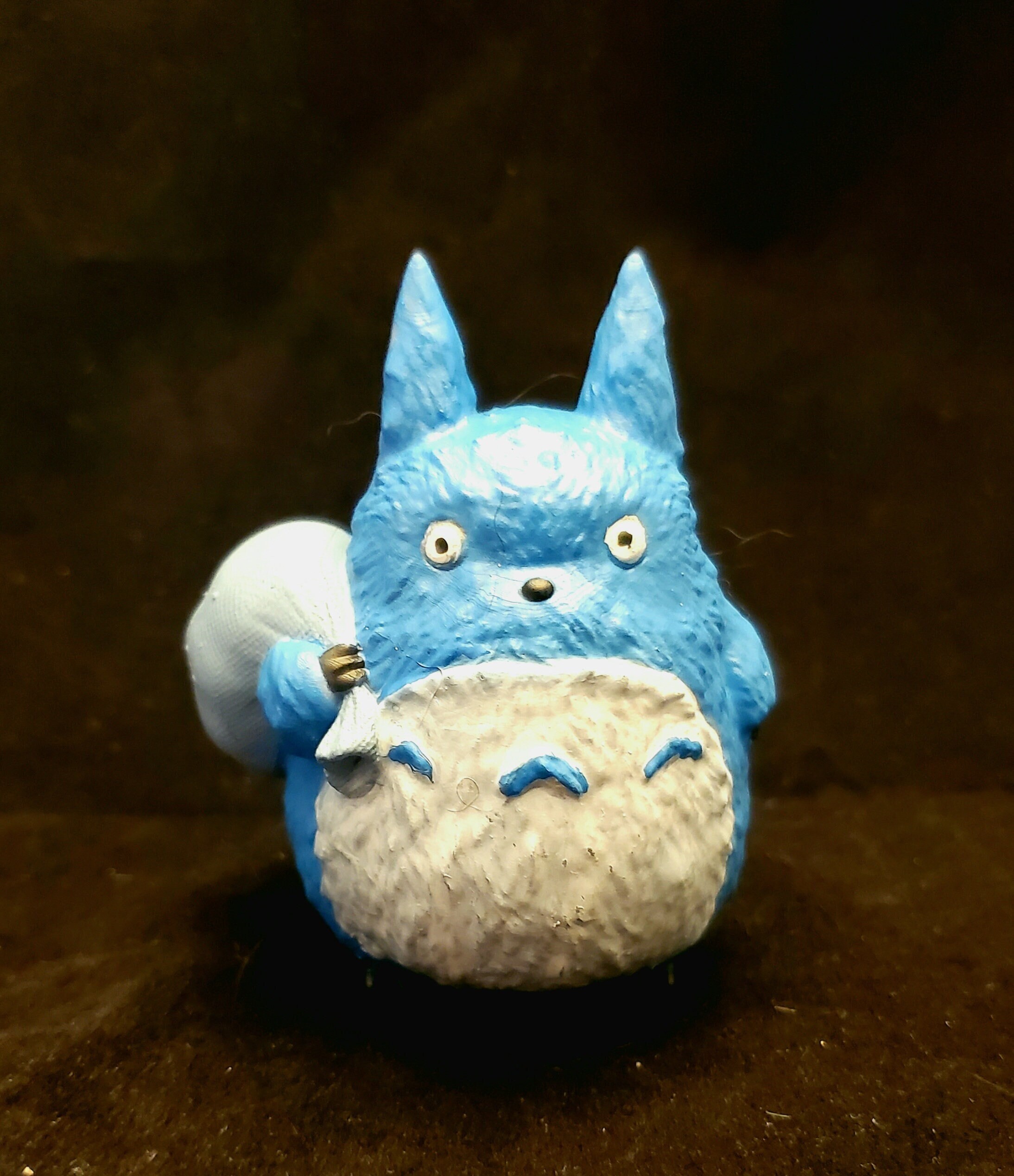 Blue Totoro Statuette Forest Spirit - Etsy