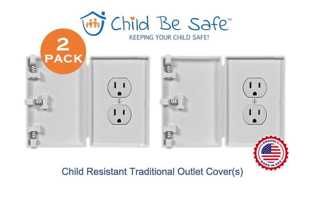 Child Be Safe - Child & Pet Proof Wall Outlet Safety Cover Guards ...