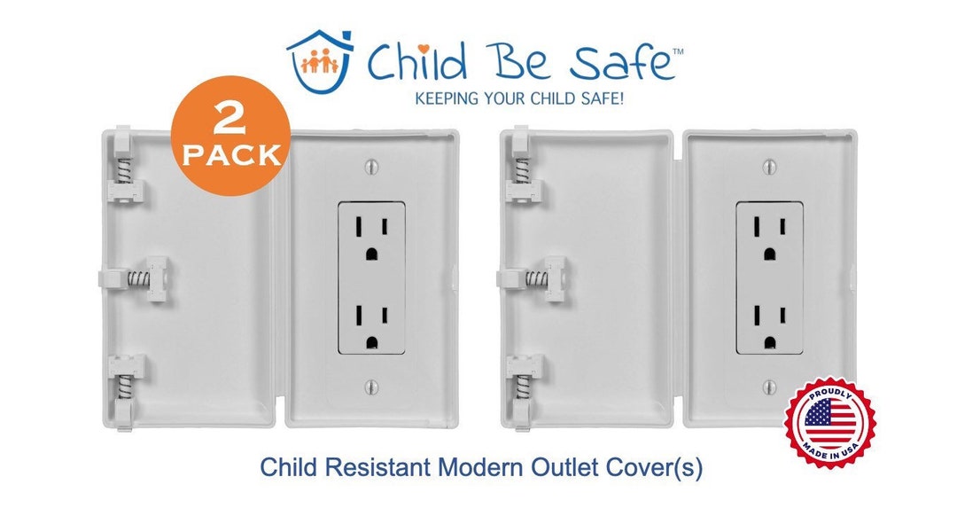 Child Be Safe - Child & Pet Proof Modern Outlet and Rocker Safety ...