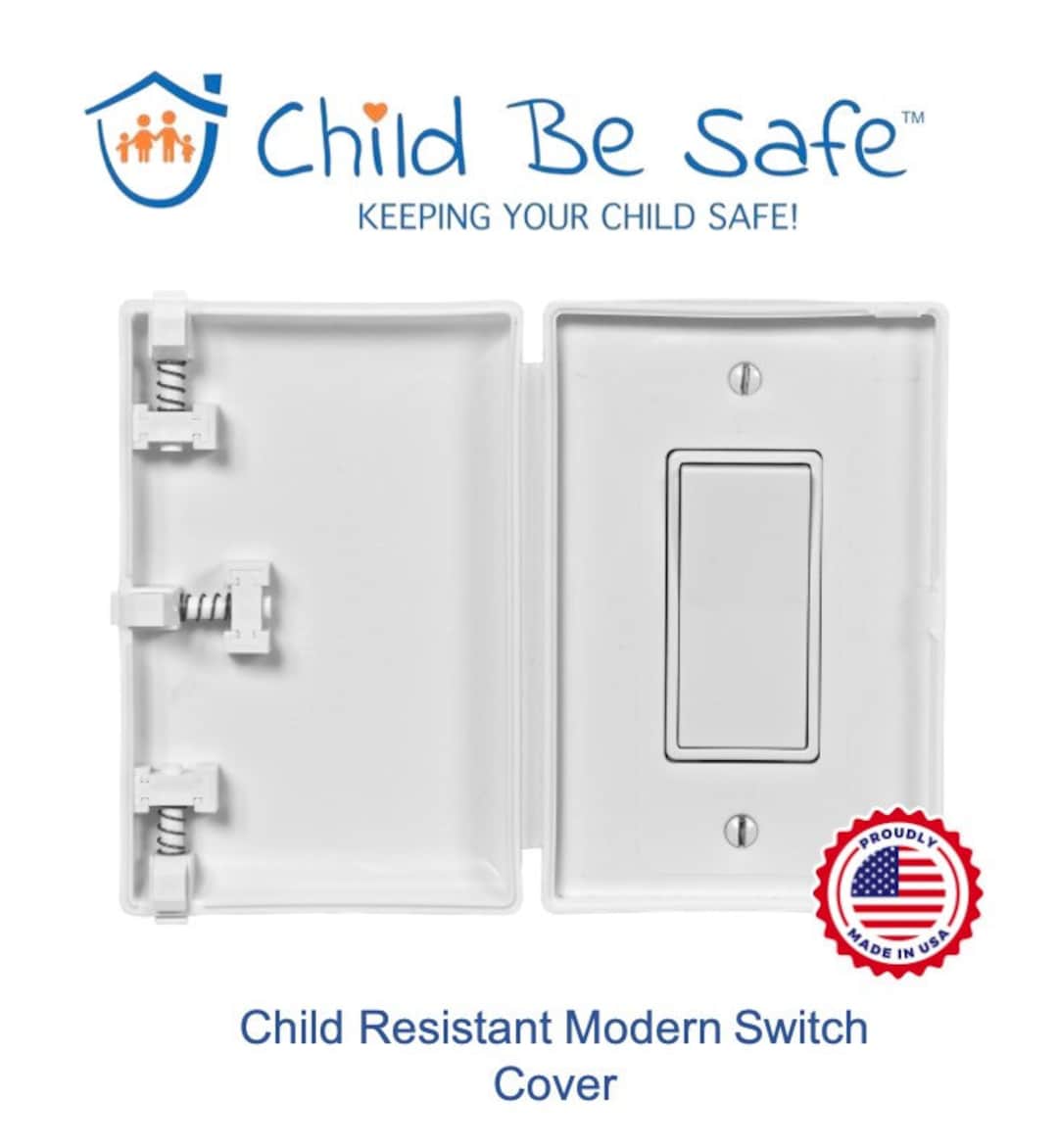 Child Be Safe - Child & Pet Proof Rocker Switch and Outlet Safety Cover ...