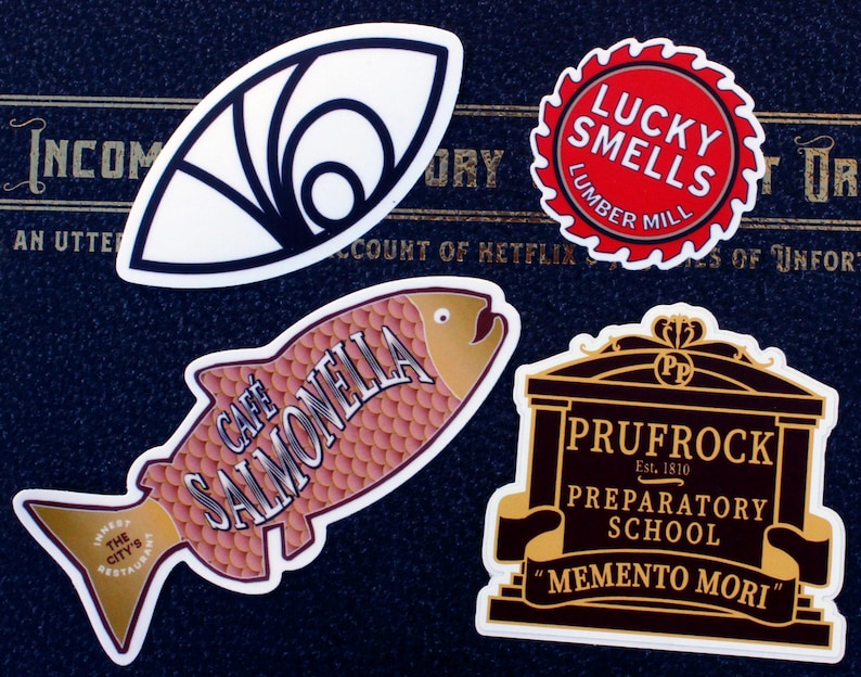 A Series of Unfortunate Events Inspired Stickers Set 1 - Etsy
