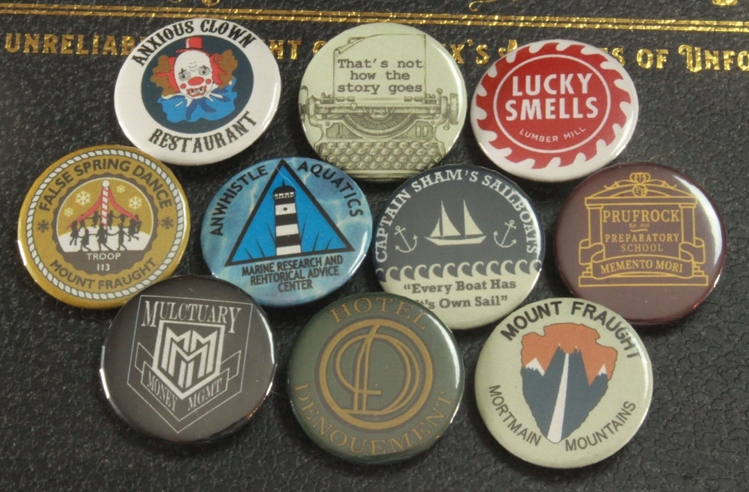 A Series of Unfortunate Events Buttons - Etsy