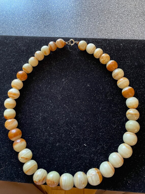 vintage marble necklace - Gem