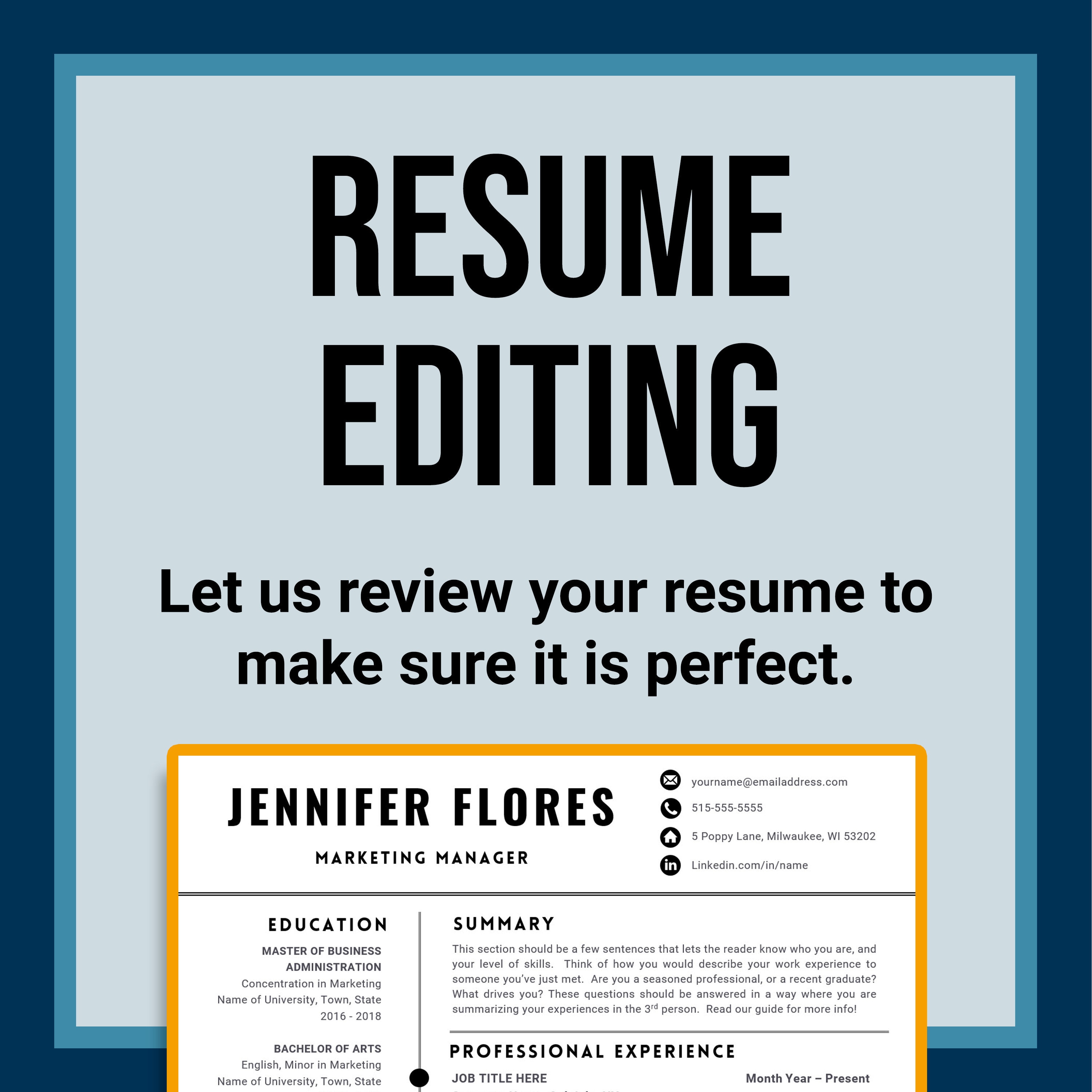 Professional Resume Editing, Resume Reviewing, Modern Resume Template ...