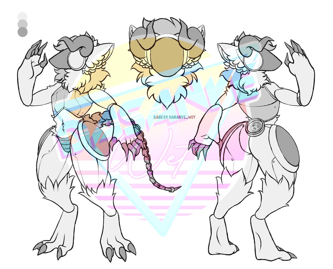 P2U Customizable Protogen Reference Sheet Adoptable Base Including Primagen Parts, Handmade - Etsy