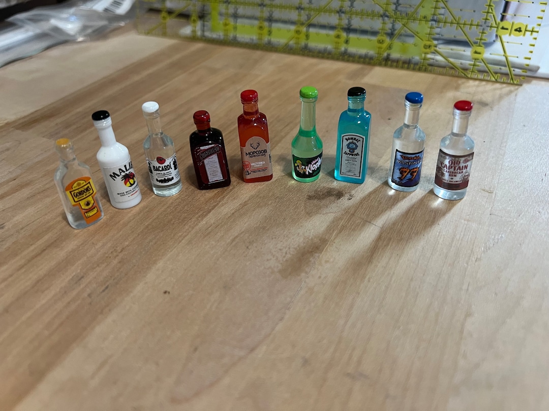 Dollhouse Minature Alcohol Bottles - Etsy