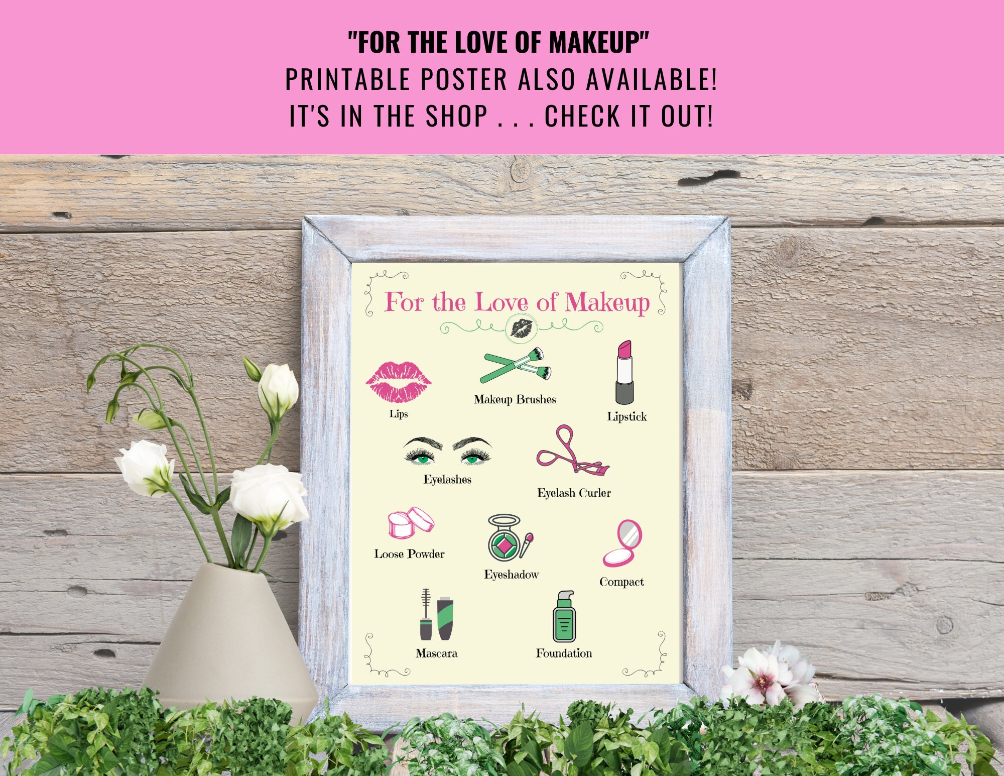 Numbers Flashcards Makeup Artist Homeschool Nursery Wall Art Education ...