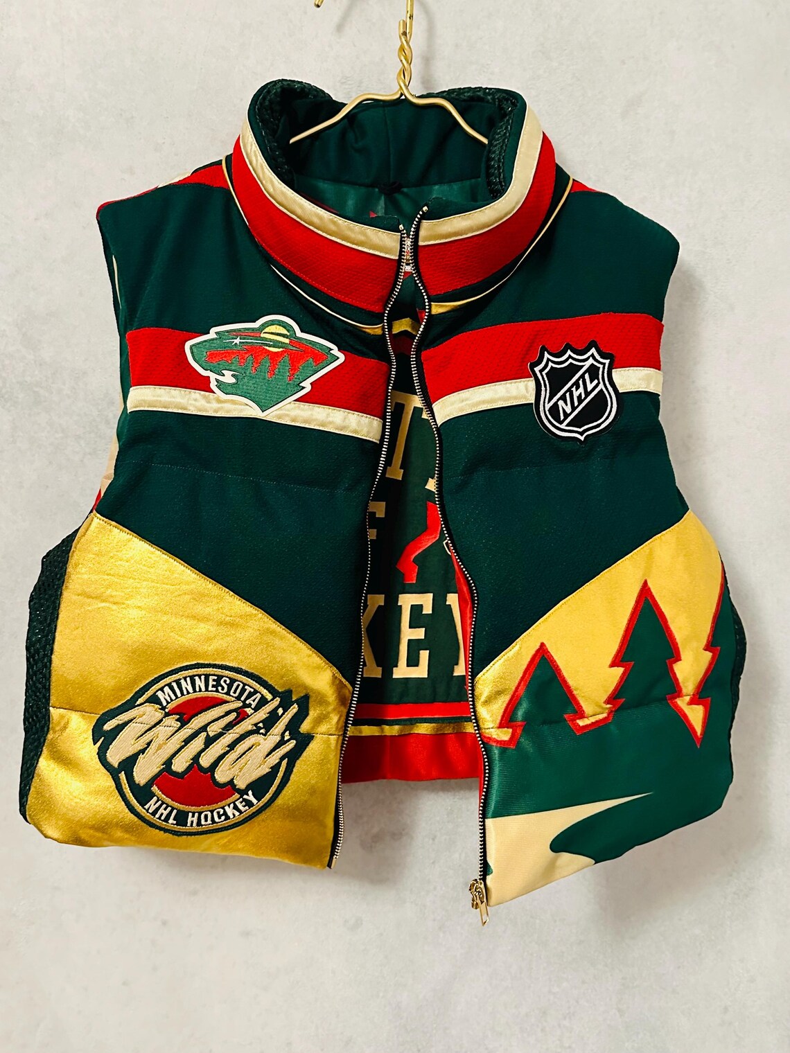 Custom Puffer Vest Game Day, Jersey, Pro, College, Football, Team ...