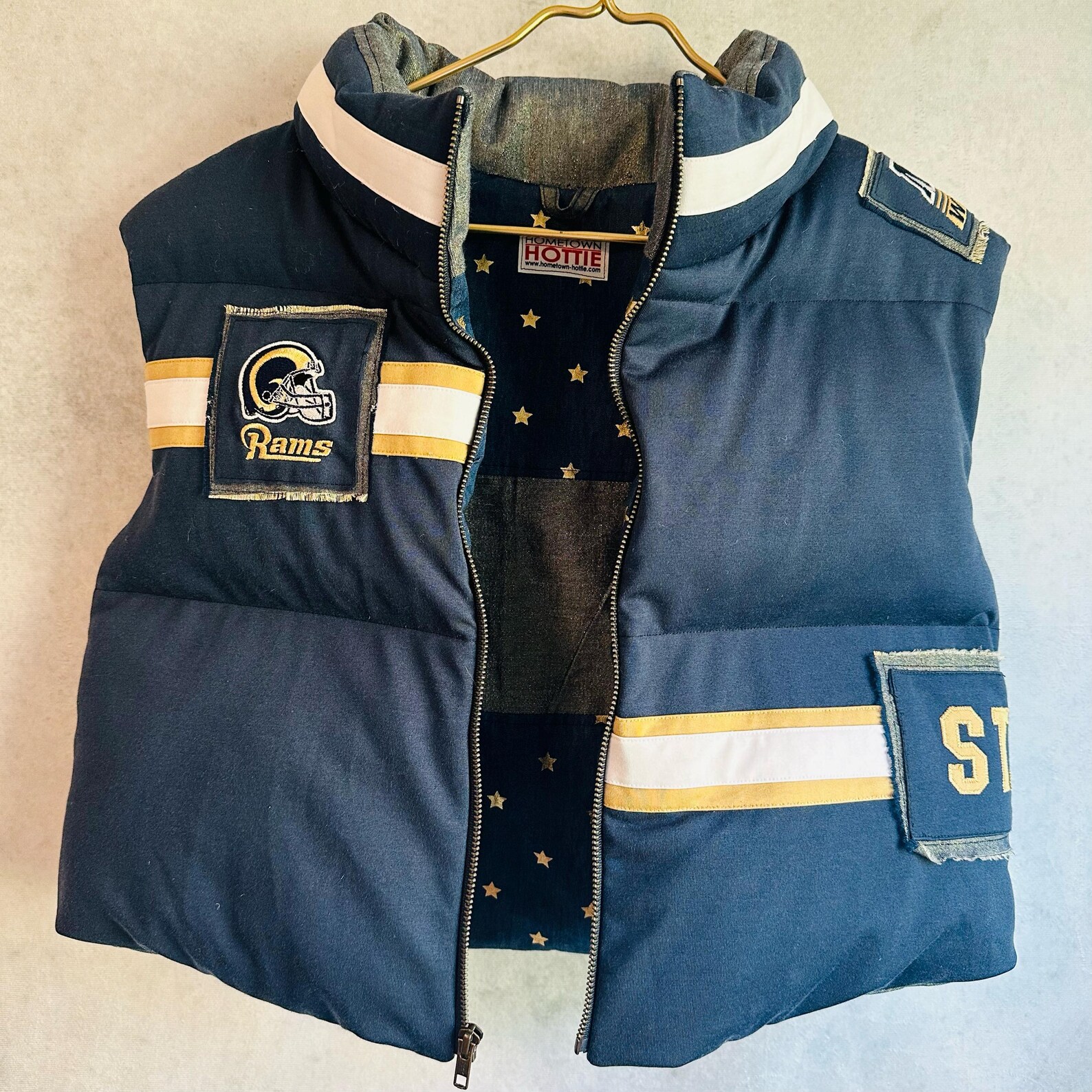 Puffer Vest, Custom Game Day, Pro, College, Football, High School, Team ...