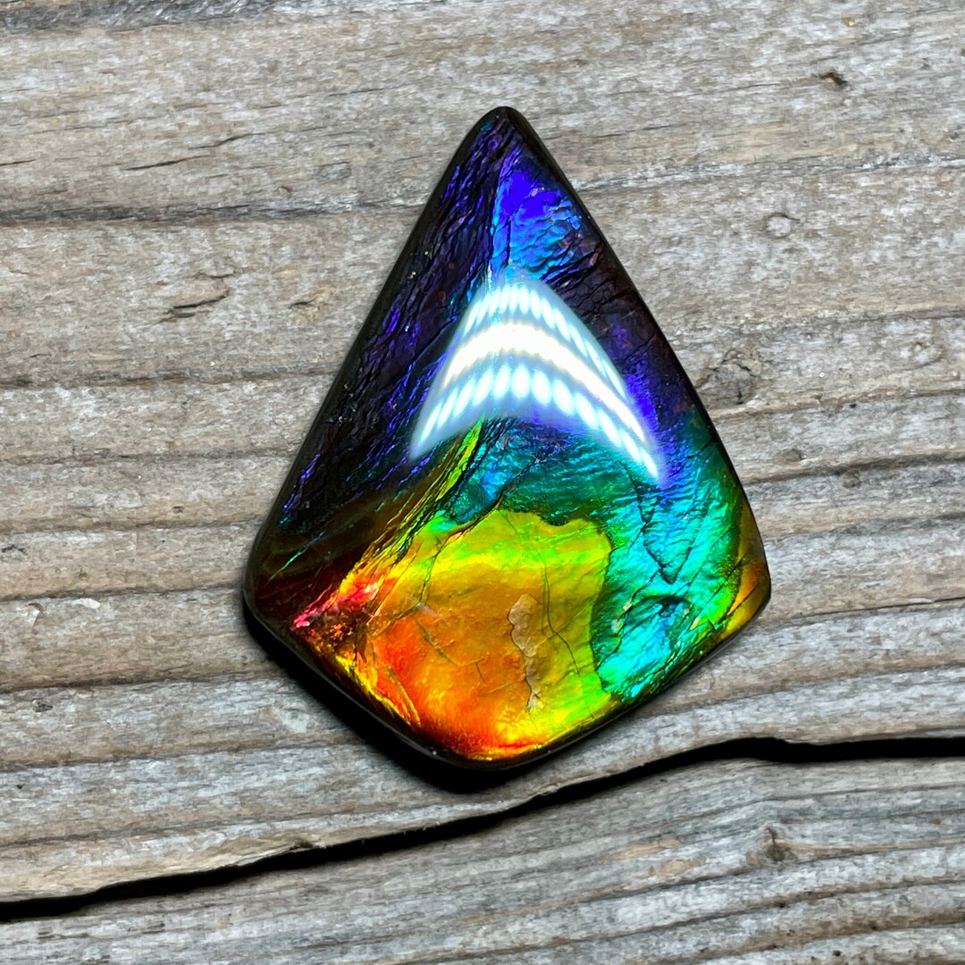 Rainbow Multicoloured Ammolite Gemstone Cabochon Freeform - Etsy 日本