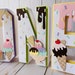 Ice Cream CARDSTOCK 3D Letters - Etsy