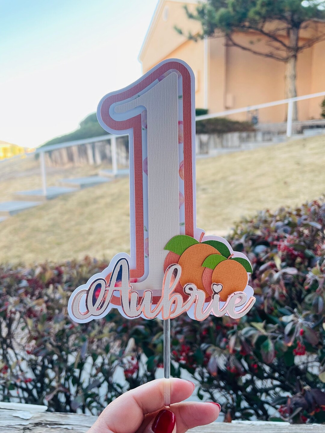 Peaches Cake Topper - Etsy