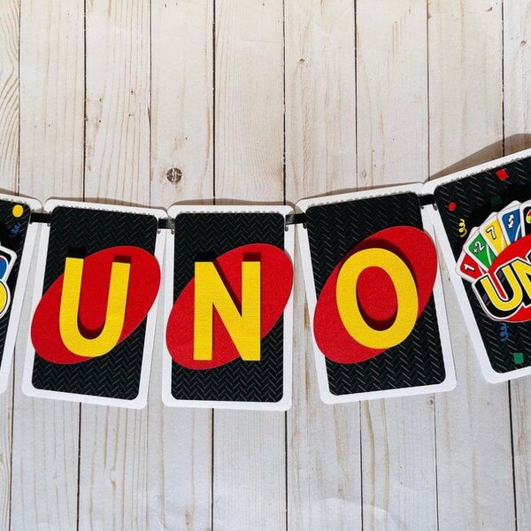 Uno Birthday Banner - Etsy