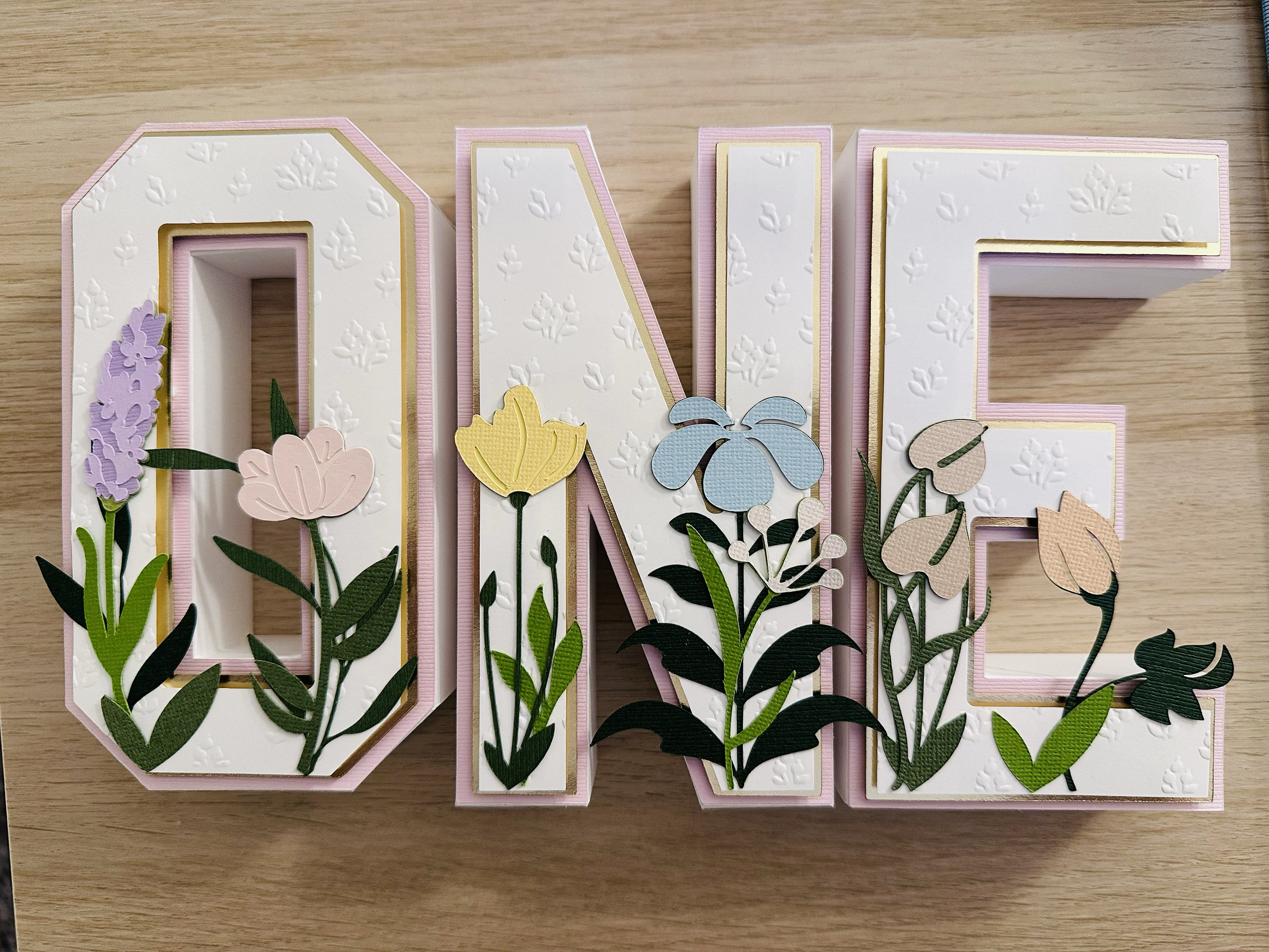 Wildflower CARDSTOCK 3D Letters - Etsy