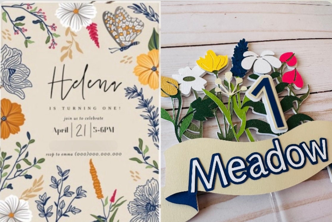 Wildflower Cake Topper - Etsy